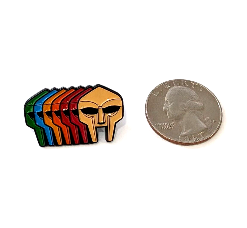 MF DOOM MASK RAINBOW Enamel Lapel Brooch Pin Daniel Dumile super ...