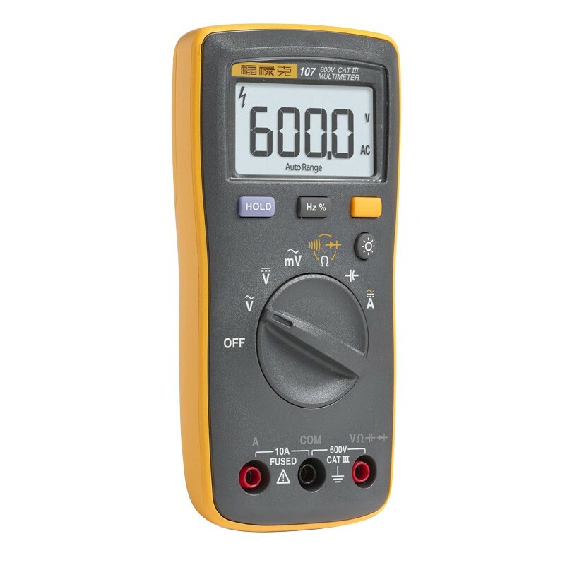 F107 Digital Multimeter F107 Palm-sized CAT III Meter 600V AC/DC Volt ...