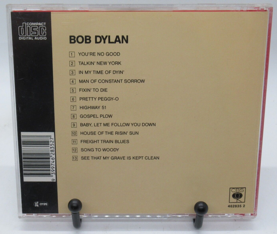 BOB DYLAN: SELF-TITLED BOB DYLAN MUSIC CD, 13 GREAT TRACKS, CBS RECORDS ...