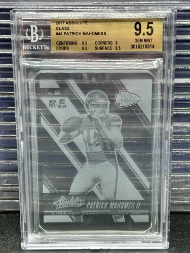 2017 Absolute Patrick Mahomes II Glass SSP Rookie Card RC #44 BGS 9.5 ...