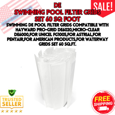 NEW High Quality Fits Hayward Micro-Clear 60 Sq Ft DE Filter Grids 8 ...