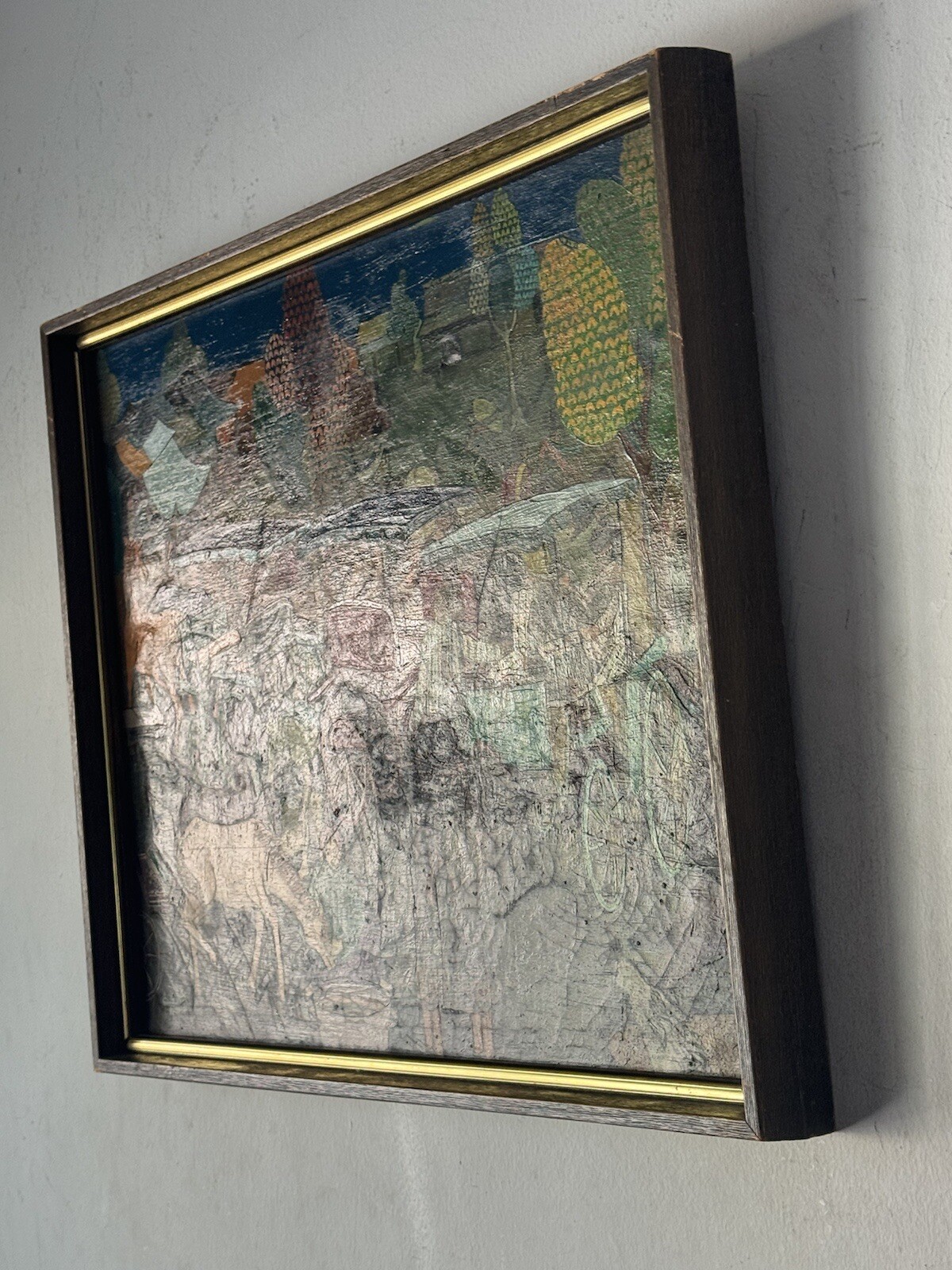 ANTIQUE MALAYSIA MODERN FOLK ART LANDSCAPE OIL PAINTING OLD ASIAN DATUK ...