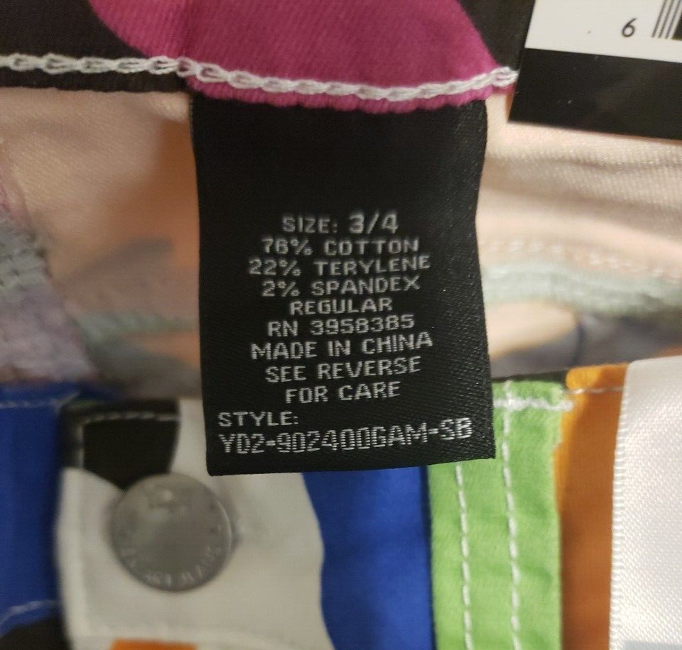 YDX Cover Girl Smart Jeans Sz 3/4 Pink Orange Cargo Pocket Tapered Leg ...