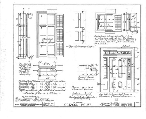 Authentic Victorian Octagon House Plans, wraparound porches, printed ...