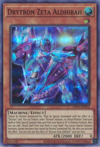 Yu-Gi-Oh Card - OP16-EN012 - DRYTRON ZETA ALDHIBAH (super rare holo ...