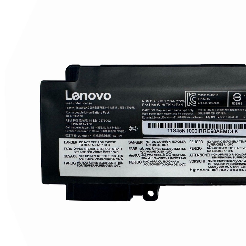 Genuine 27WH 01AV406 Battery For Lenovo ThinkPad T460s T470s 00HW024 ...