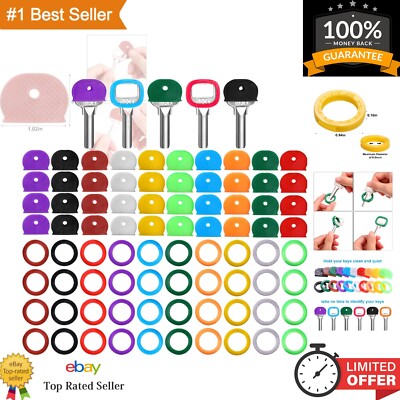 80 Pieces Key Identifier Rings Set - Plastic Key Covers in 10 Colors, 2 ...