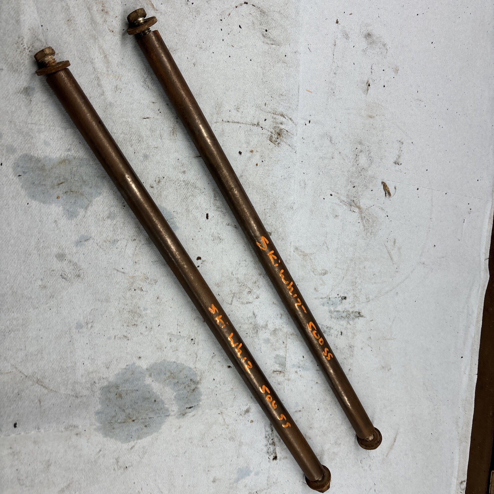 (2) 1970’s SKI-WHIZ Vintage Snowmobile 500SST bogey wheel Track Shafts ...