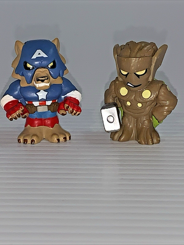 Marvel Battleworld Series 2 Capwolf and Thor Groot 1.75" Figures | eBay