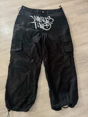 Minus Two Cargos Pants Black Med with Grey Logo 32x28 | eBay