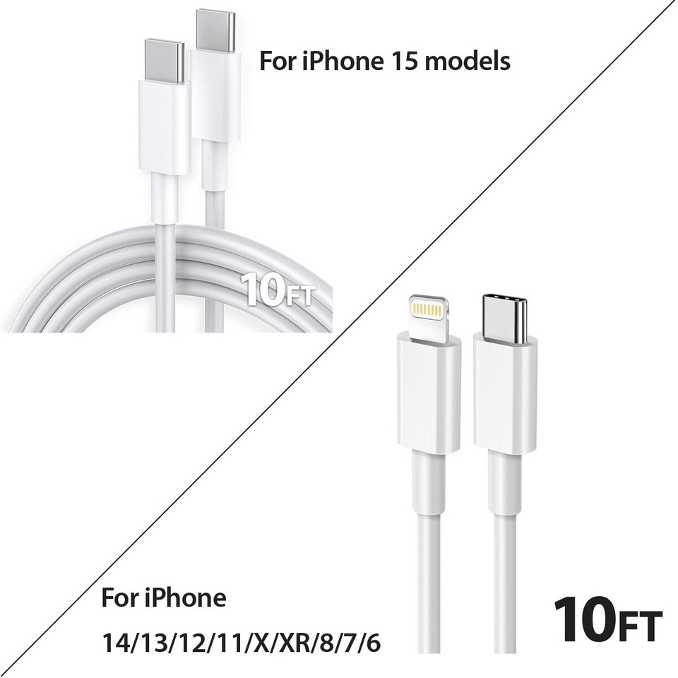 Original OEM iPhone 16 15 14 13 12 Pro Max Charging Cable 20W USB-C ...