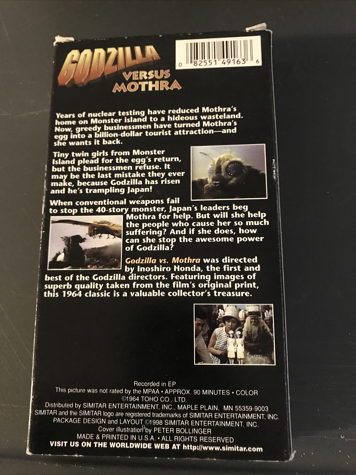 1964 Godzilla Versus Mothra VHS Video 1998 Simitar Entertainment | eBay