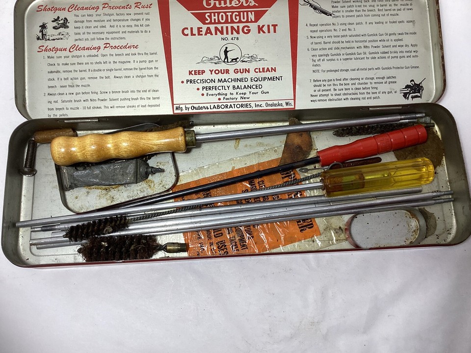 Vintage Outers Gunslick Shotgun Kit Case With Multiple Cleaning Rods | eBay