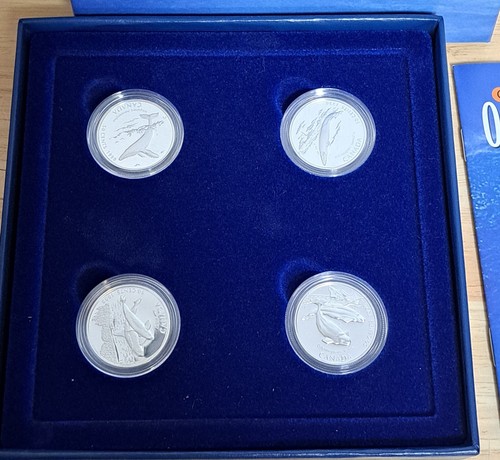 RCM CANADA'S OCEAN GIANTS STERLING SILVER FIFTY CENT FOUR COIN SET | eBay