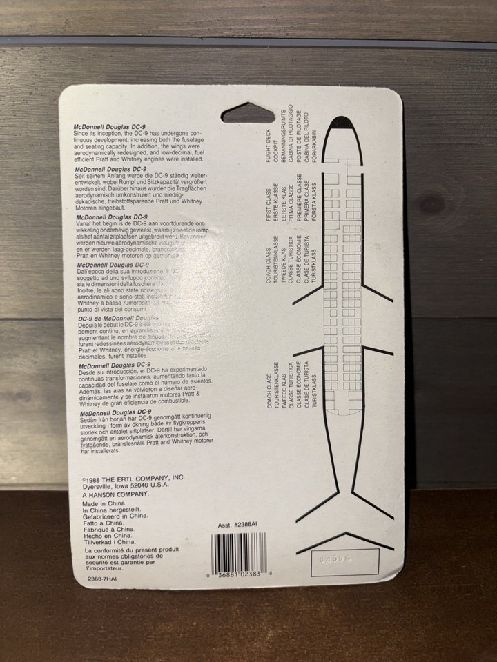 ERTL JET TRAN DIECAST ALITALIA DC-9 SERIES 30 AIRPLANE AIRCRAFT NEW ON ...