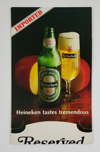 1980s Heineken Beer Tent Reserved Table Top Holland Imported Vintage ...