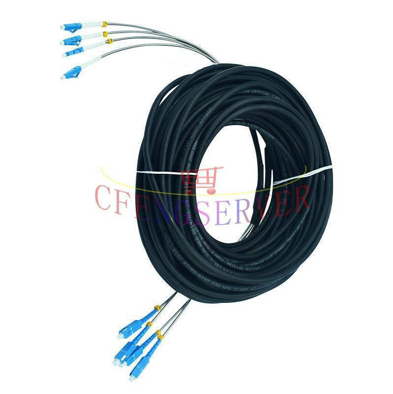 1PCS 300M Field Outdoor LC-SC UPC 4 Strand 9/125 SingleMode Fiber Patch ...