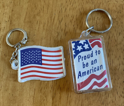 American USA Flag Key Chains. 2 Of Them | eBay
