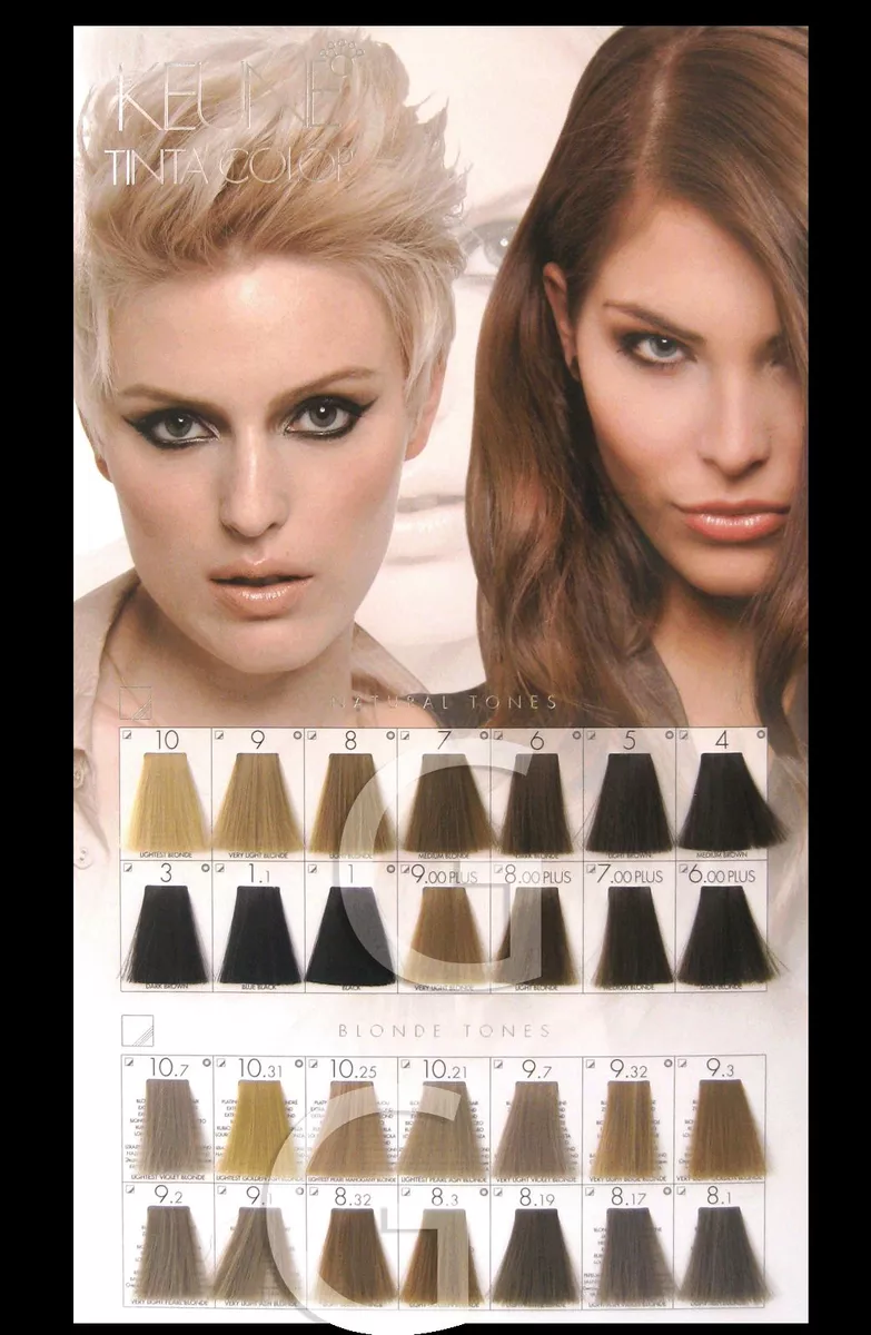 Keune Tinta Color Shades Hair Color Chart Hair Color