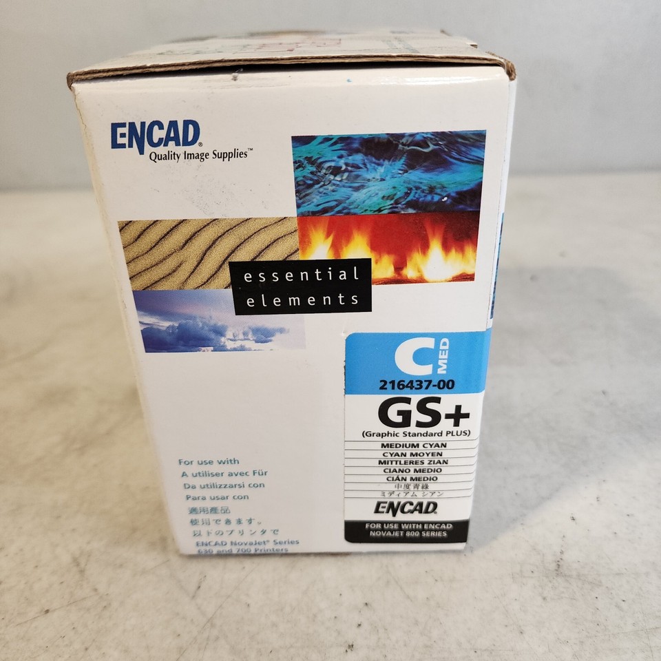ENCAD 216437-00 Kodak GS+ Ink Refill Kit Medium Cyan Novajet 800 ...