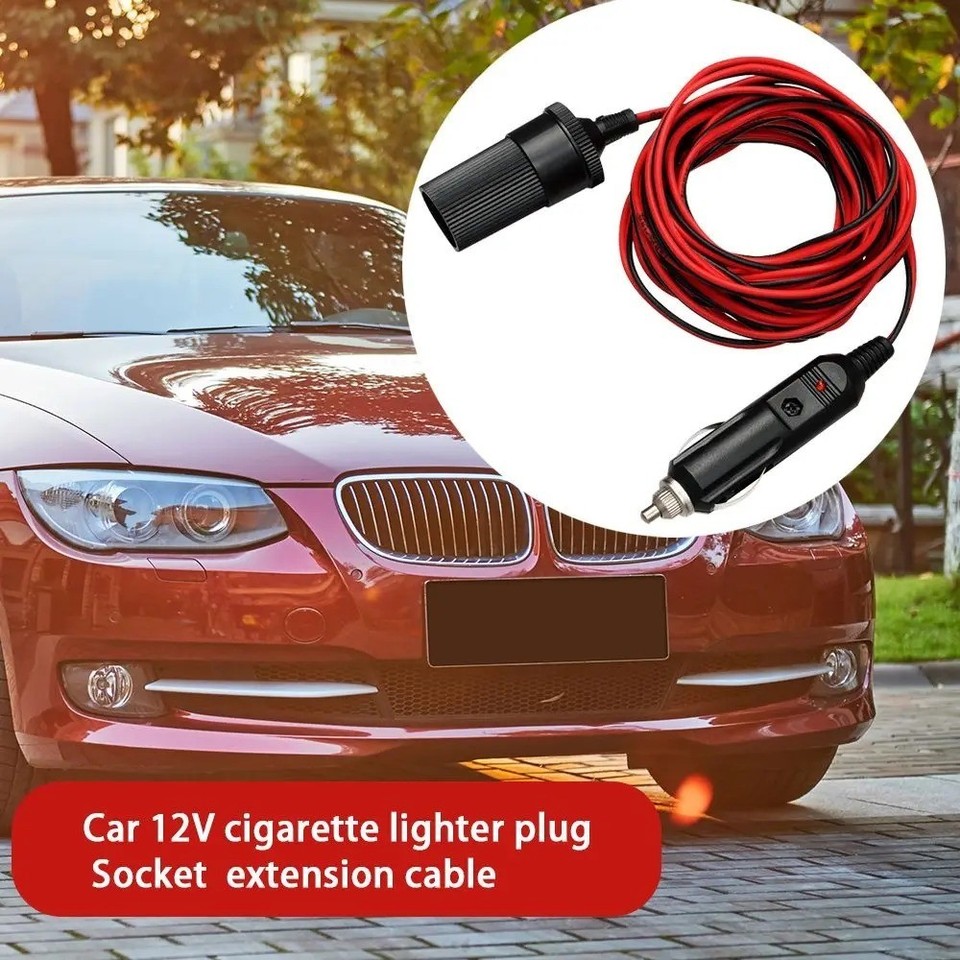 New UK 5M Car Cigarette Lighter 12V Extension Cable Adapter Socket ...
