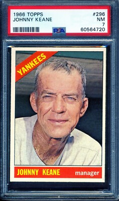 1966 Topps #296 Johnny Keane PSA 7 NM *New York Yankees* | eBay