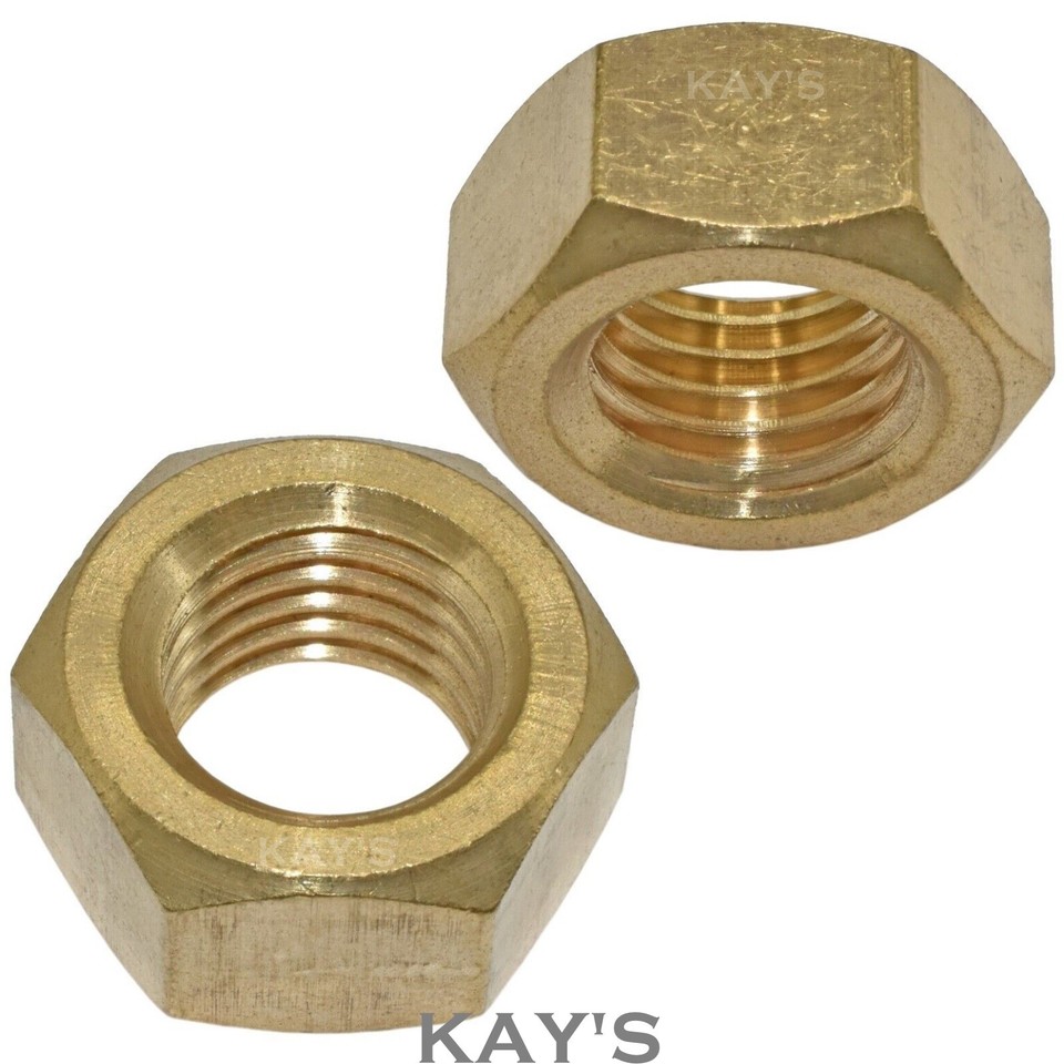 M2 M2.5 M3 M4 M5 SOLID BRASS NUTS FULL HEXAGON NUT TO FIT METRIC BOLTS ...