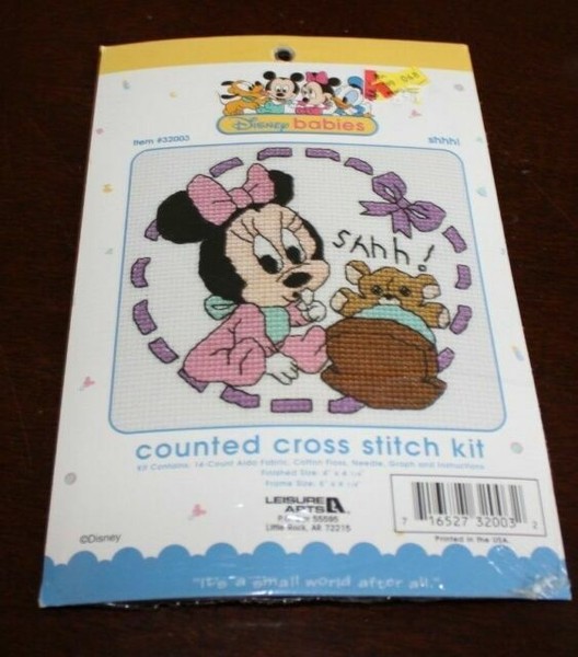 Disney Babies Minnie Shhh Counted Cross Stitch Kit 32003 for sale ...