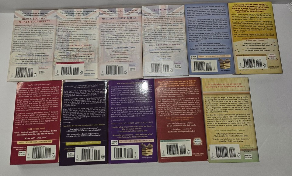 Lot of 11 Jenn McKinlay Cozy Mystery Series (4) Library (4) Hat and (3 ...