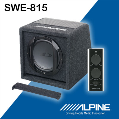 Alpine SWE-815 - 8" 20cm Active Bass Tube Subwoofer Amplified 300W Bass ...