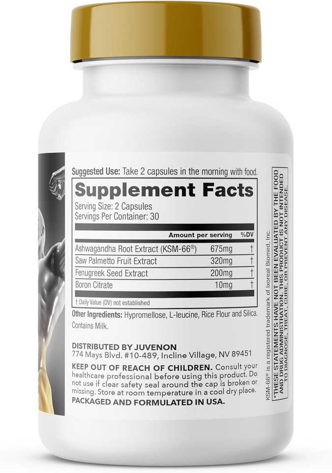 Juvenon Alpha Gold Male 60 Capsules Complete Vitality Formula for Men 3 ...