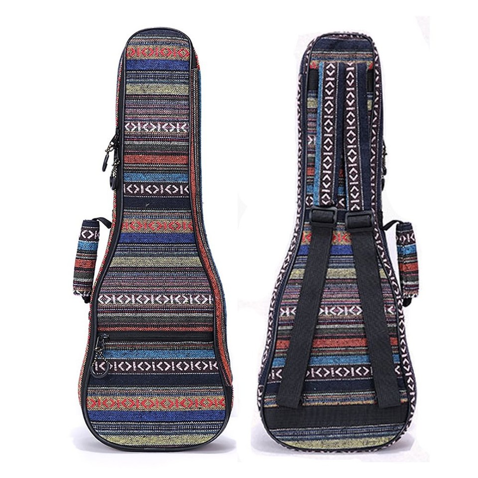 10MM Waterproof Durable Ethnic Ukulele Case Bag with Storage (23/24in ...