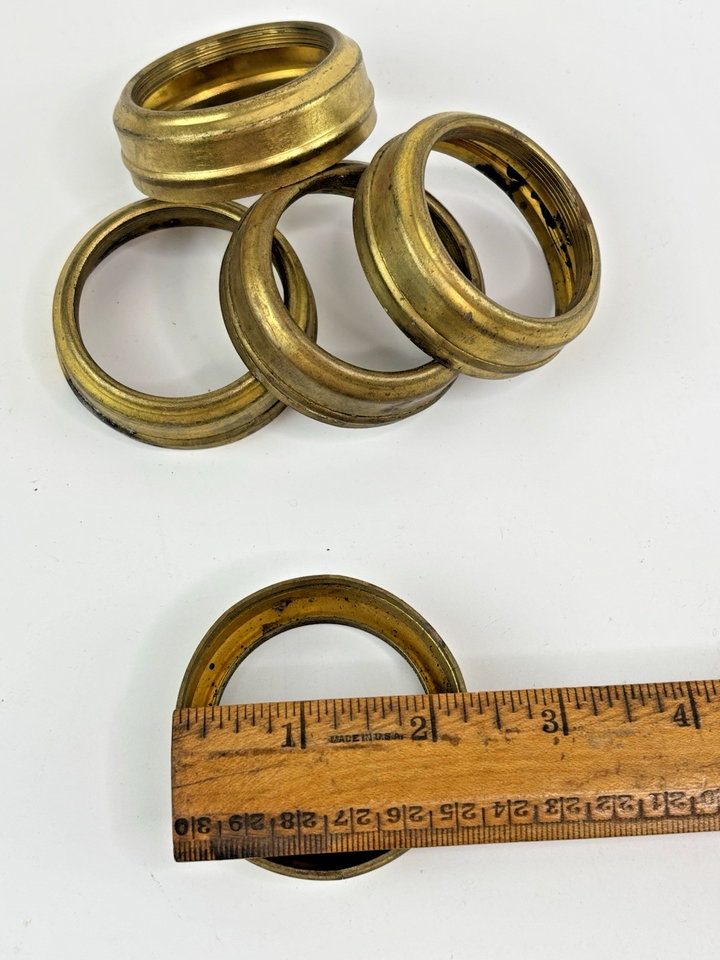 Lot of 16 Solid Brass Collar for Oil Kerosene Lamp Burner Antique ...