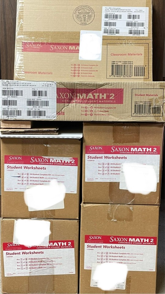 Saxon Math 2 Consumable Student Materials Worksheets 24-Student Refill ...