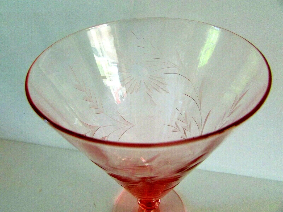 Pink Depression Glass Thistle