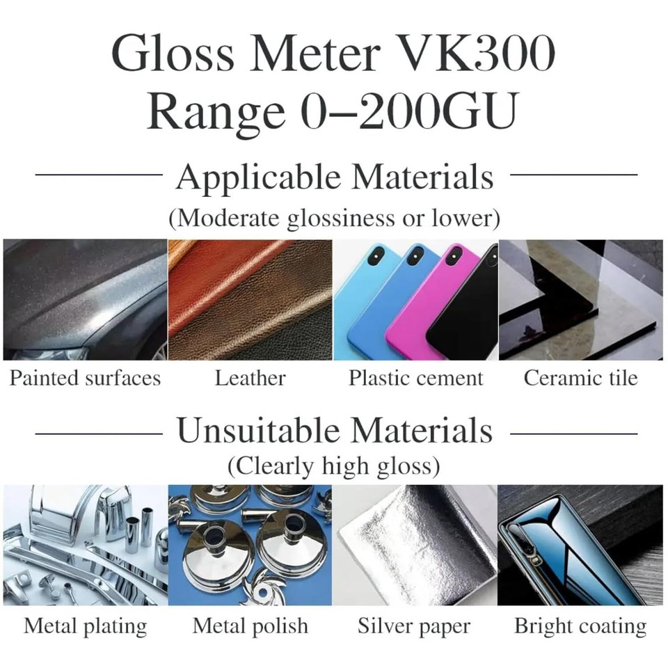 Three Angles Gloss Meter 20º 60º 85º Glossmeter 0-200Gu for Measure ...