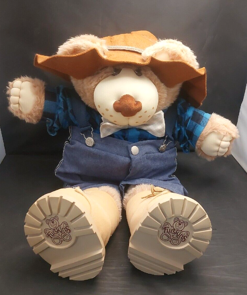 Vtg. Furskins Postmaster Bear Striped Pants Hat Boots Bow Tie Plaid ...