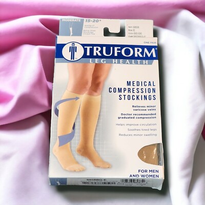 TRUFORM LEG HEALTH BELOW KNEE- STOCKINGS High 15-20 mmHg beige ...