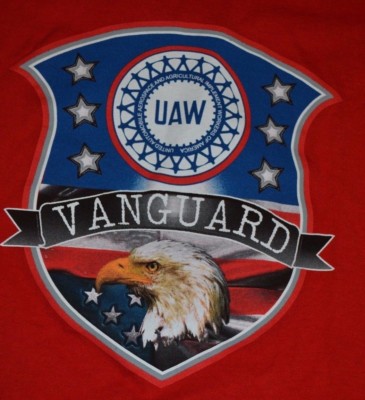 UAW United Auto Workers Union Vanguard Classic Logo T Shirt Large Eagle ...