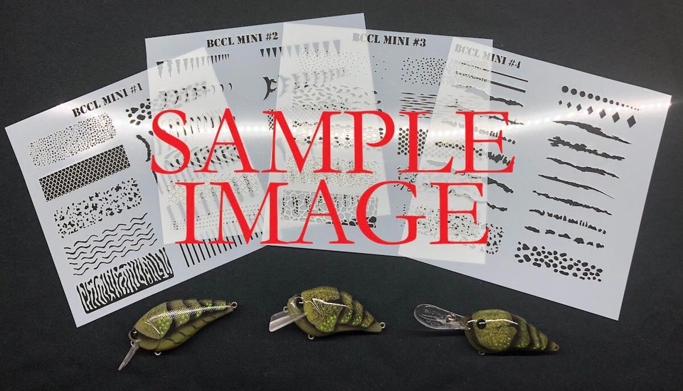 Fishing lure mylar reusable airbrush stencils custom painting scales ...