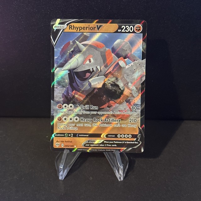 Pokémon TCG Rhyperior V Darkness Ablaze 095/189 Holo Ultra Rare for ...