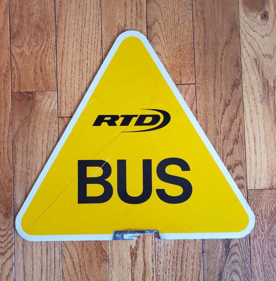 VINTAGE RTD SOUTHERN CALIFORNIA RAPID TRANSIT DISTRICT BUS STOP SIGN | eBay