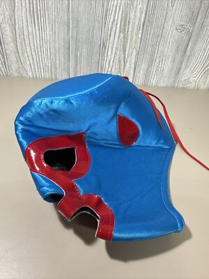 Neon blue and red Lucha libre wrestlers mask | eBay