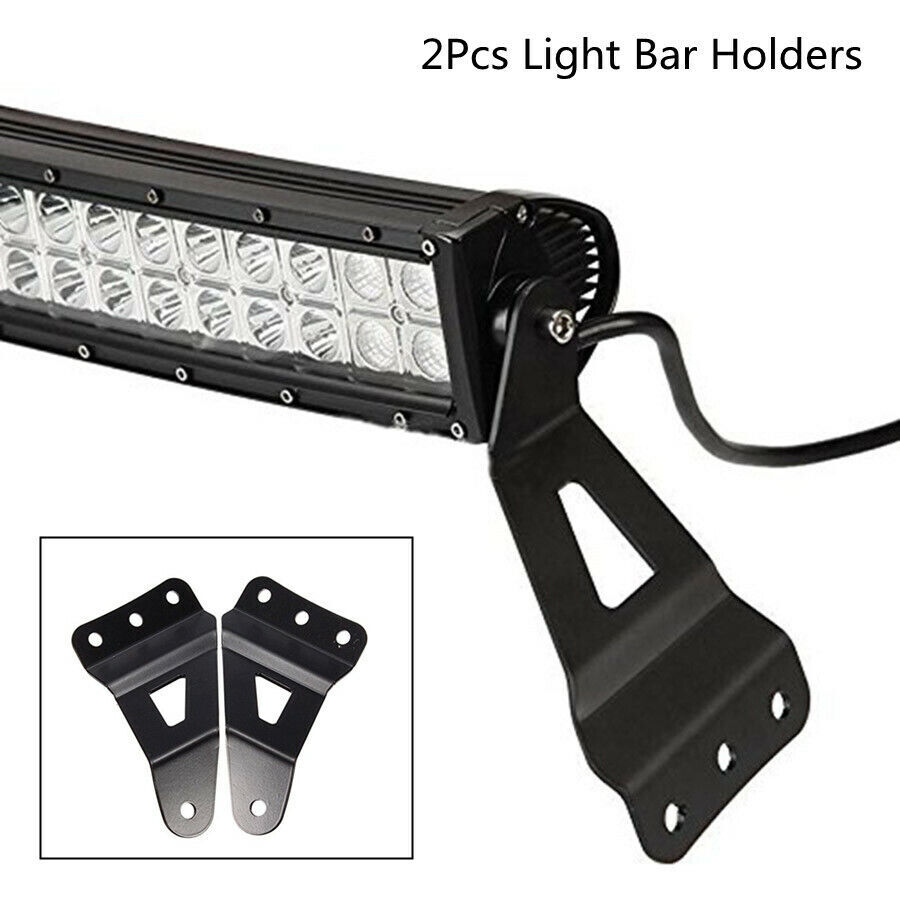 2 Pcs Black Steel Car Light Bar Holder Kit Off-road Roof LED Light ...