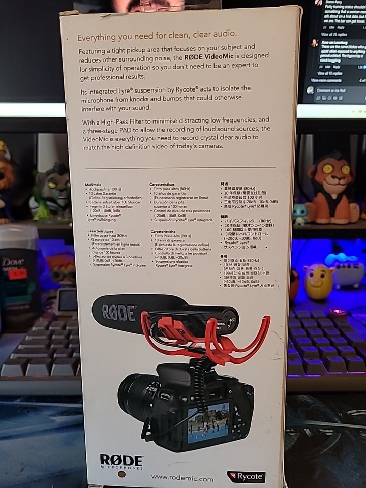 RODE VideoMic Directional Video Condenser Microphone w/ Mount Brand New ...