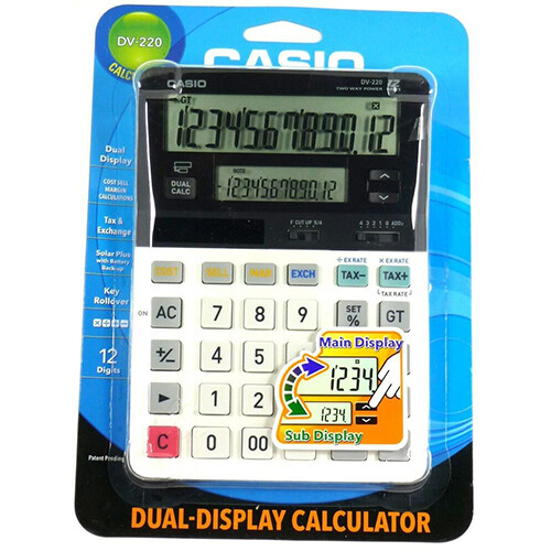 Casio DV-220 White Dual Display Calculator | eBay