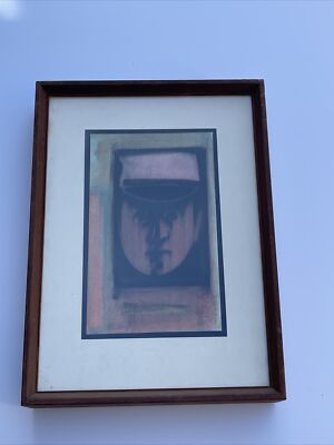 Mid Century Painting Abstract PORTRAIT ROBERT BERG CALIFORNIA SDSU ...