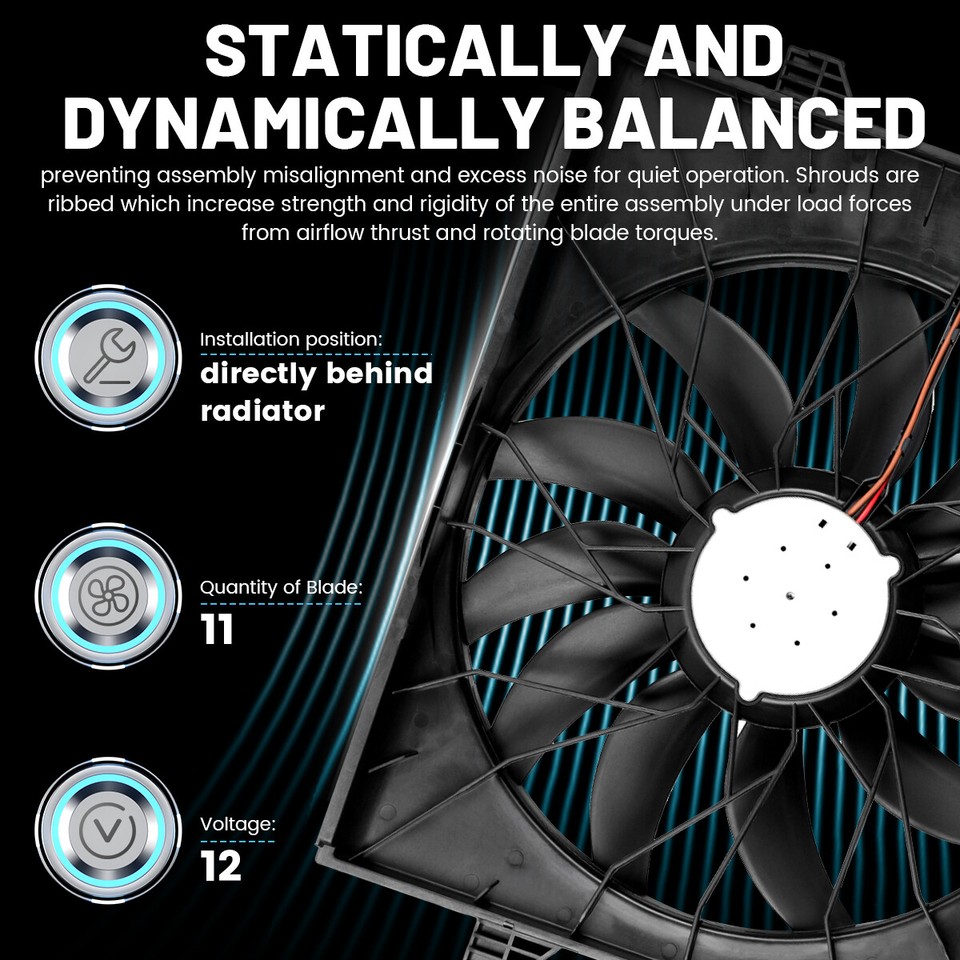 Radiator Cooling Fan For Mercedes-Benz GL350 GL450 GL500 GL550 ML350 ...