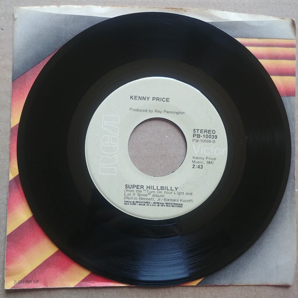 KENNY PRICE Let's Truck Together/Super Hillbilly 45 7" COUNTRY Vinyl ...
