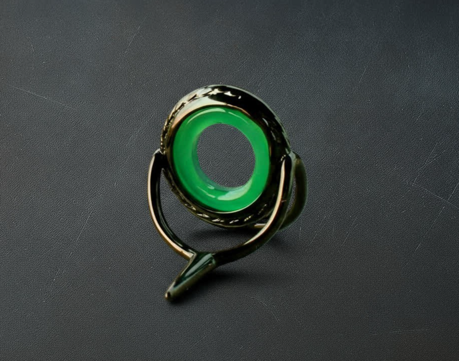 Lemke Green Agate Stripping Guide – Rope Knurl, Black Frame - 10MM ...